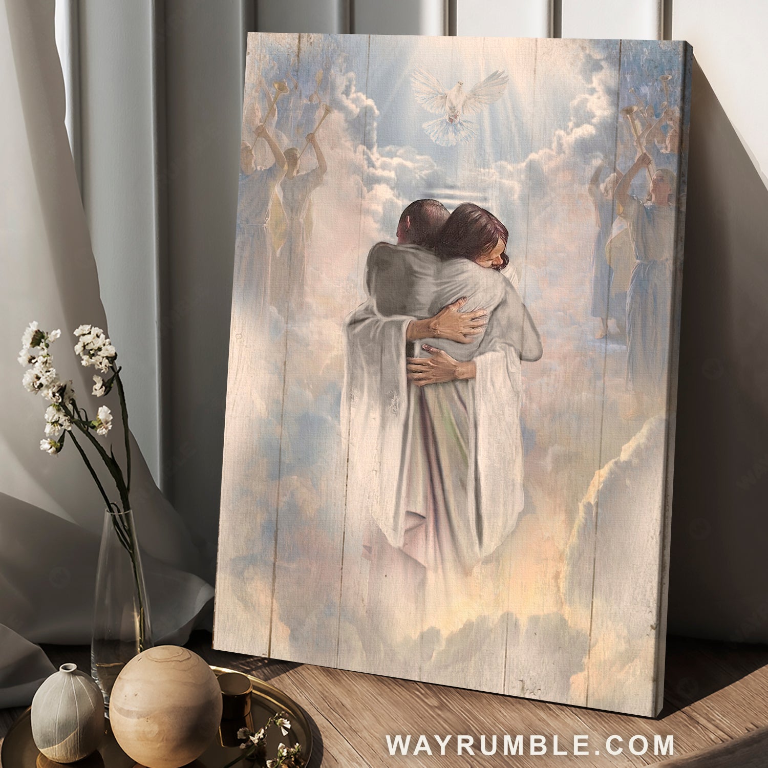 Jesus Christ Hugging Man