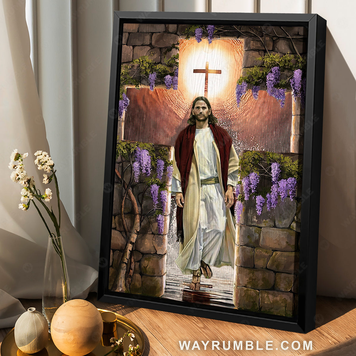 Jesus painting, Purple flower, Amazing cross - Jesus Portrait Canvas P ...