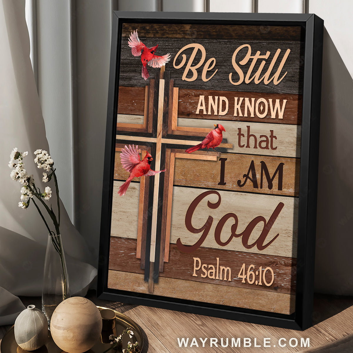 Cross symbol, Stunning cardinal, Be still and know that I am God - Jes ...