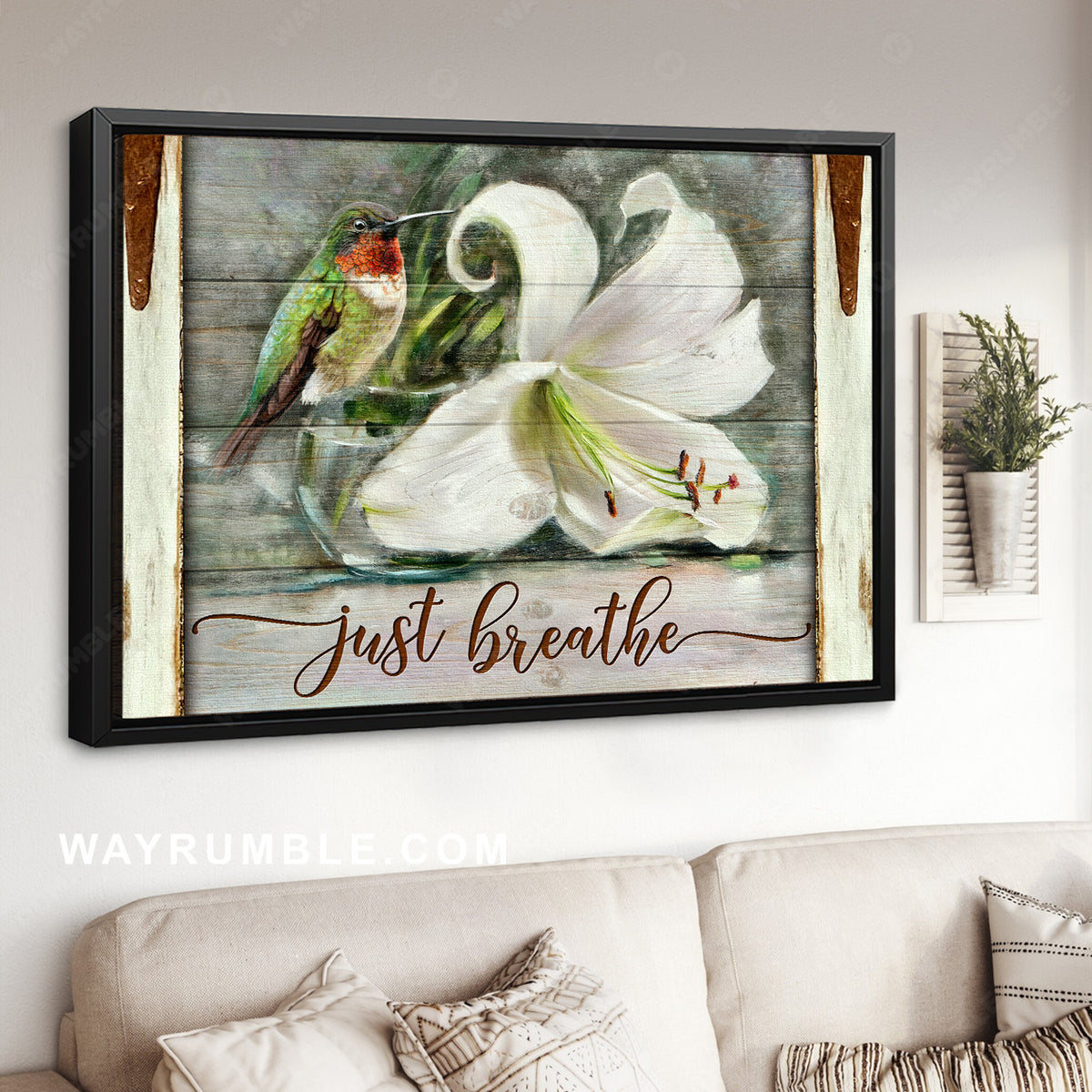 Vintage lily artwork, Stunning hummingbird, Just breathe - Jesus Lands ...