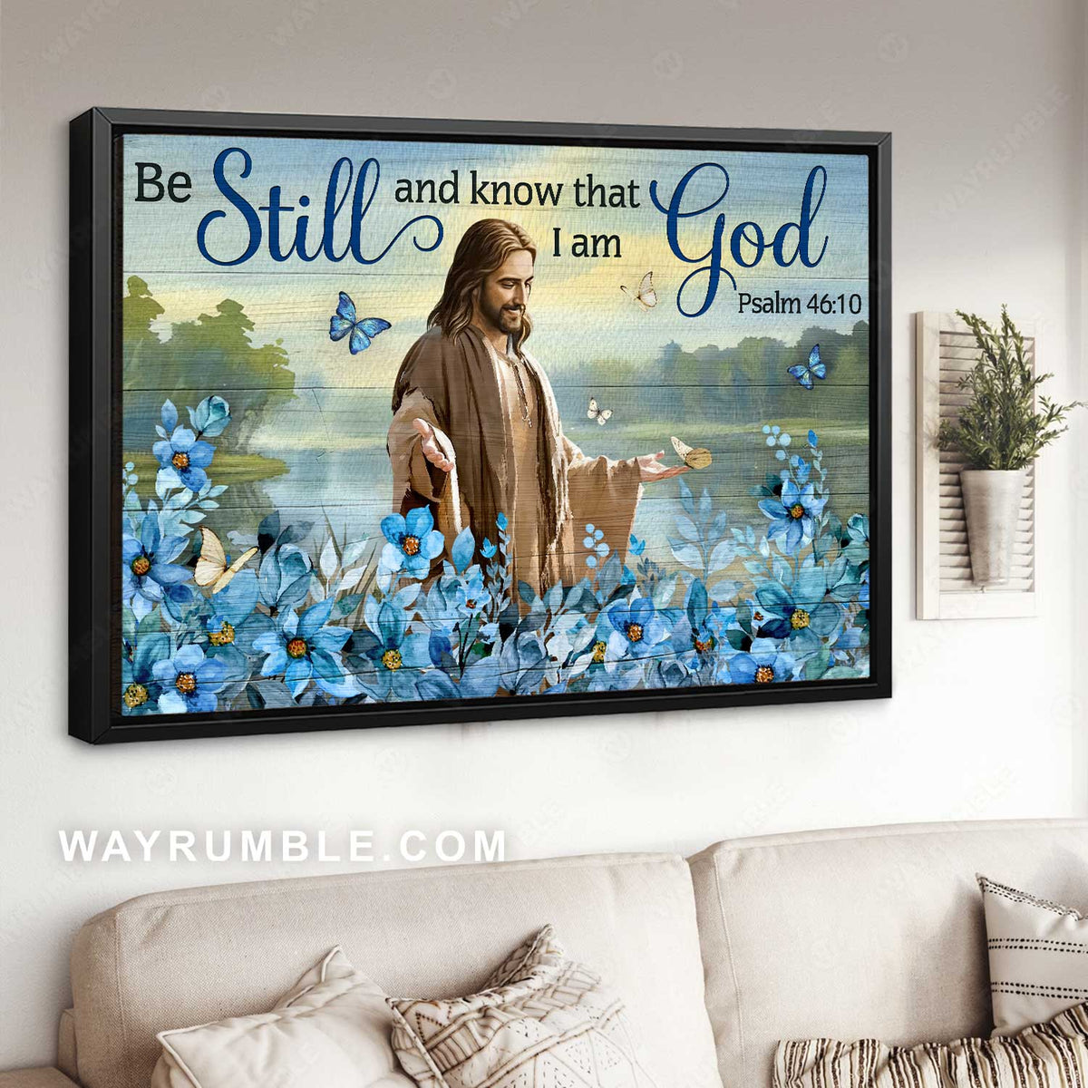 Jesus painting, Blue flower garden, Pretty sunset, Be still and know t ...