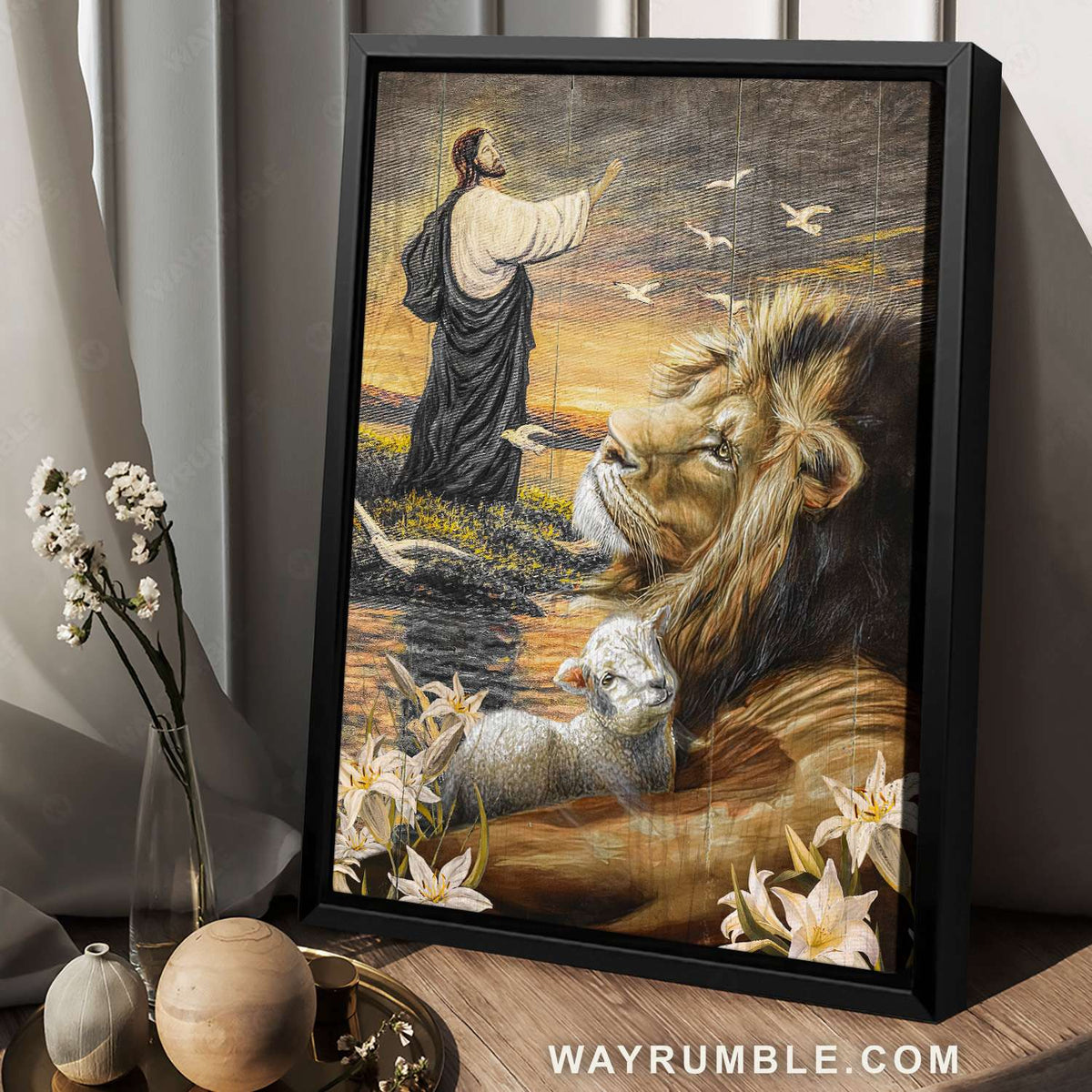 Jesus painting, Lion of Judah, Lamb of God, White lily - Jesus Portrai ...
