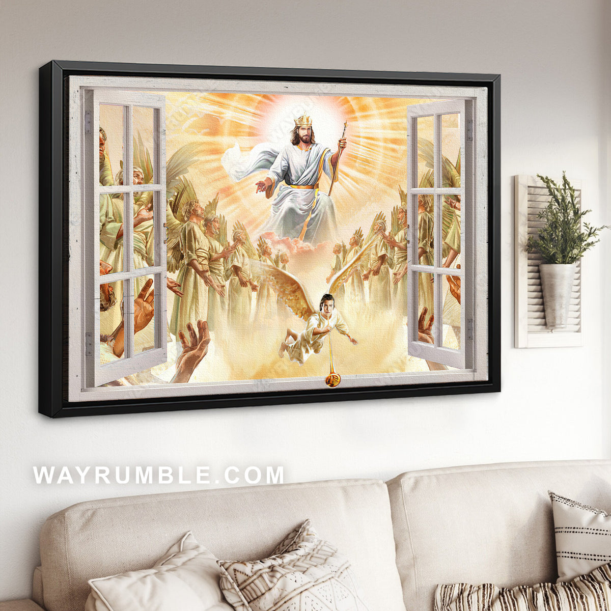 Jesus In Heaven With Angels