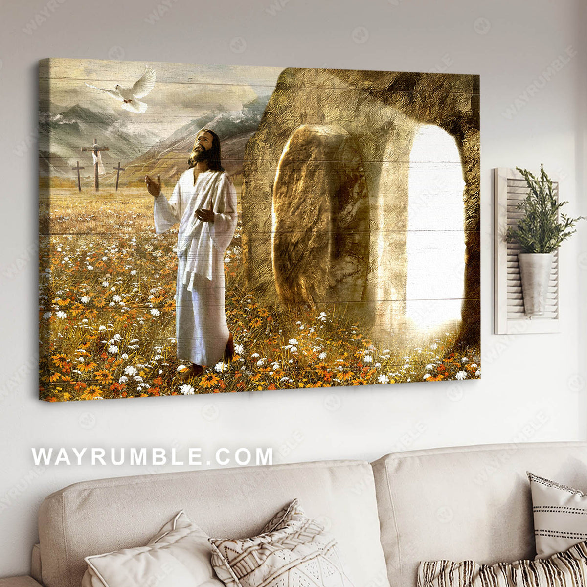 Jesus painting, The door to heaven, A peaceful place - Jesus Landscape ...