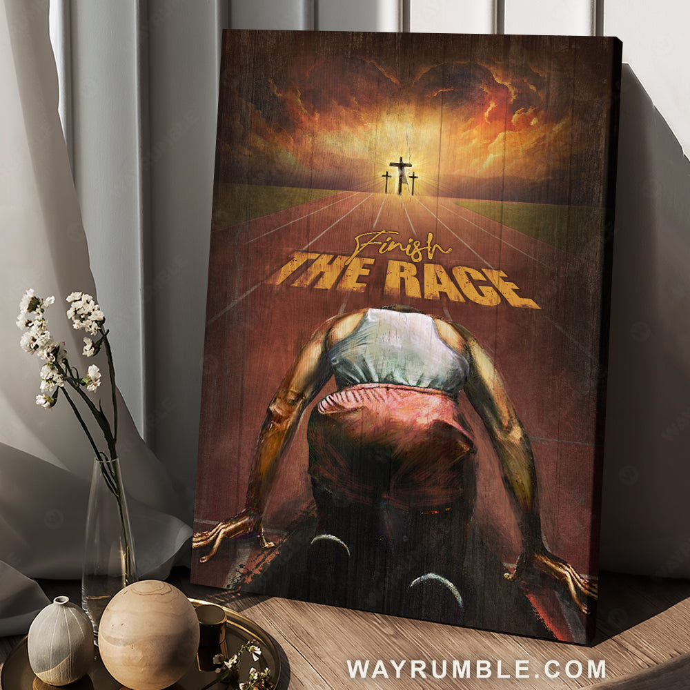 Running drawing, Pretty sunset, Cross symbol, Finish the race - Jesus ...