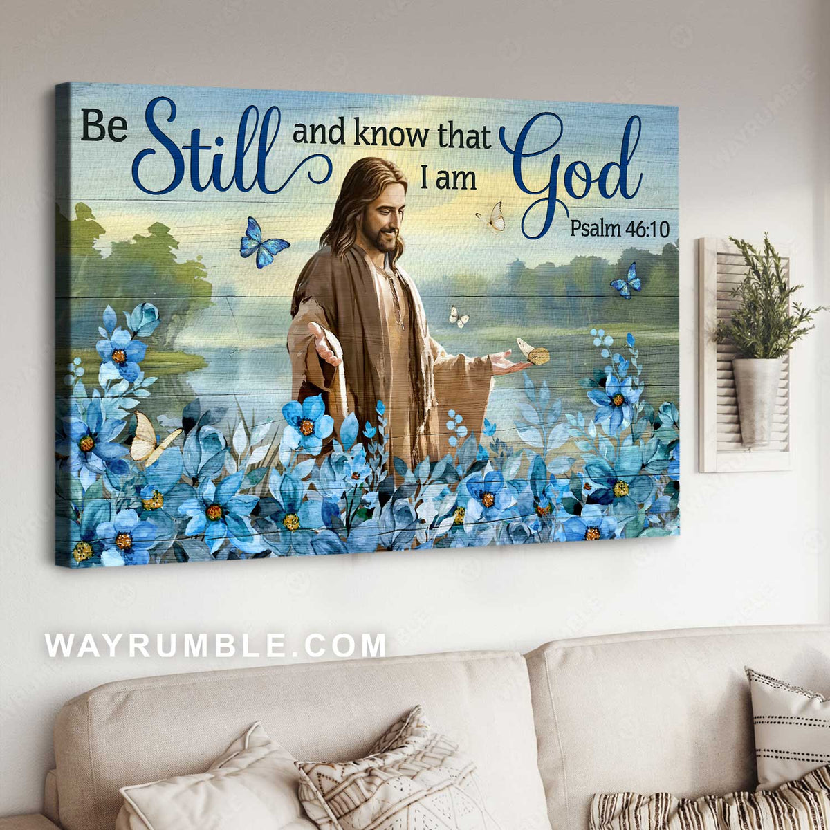 Jesus painting, Blue flower garden, Pretty sunset, Be still and know t ...