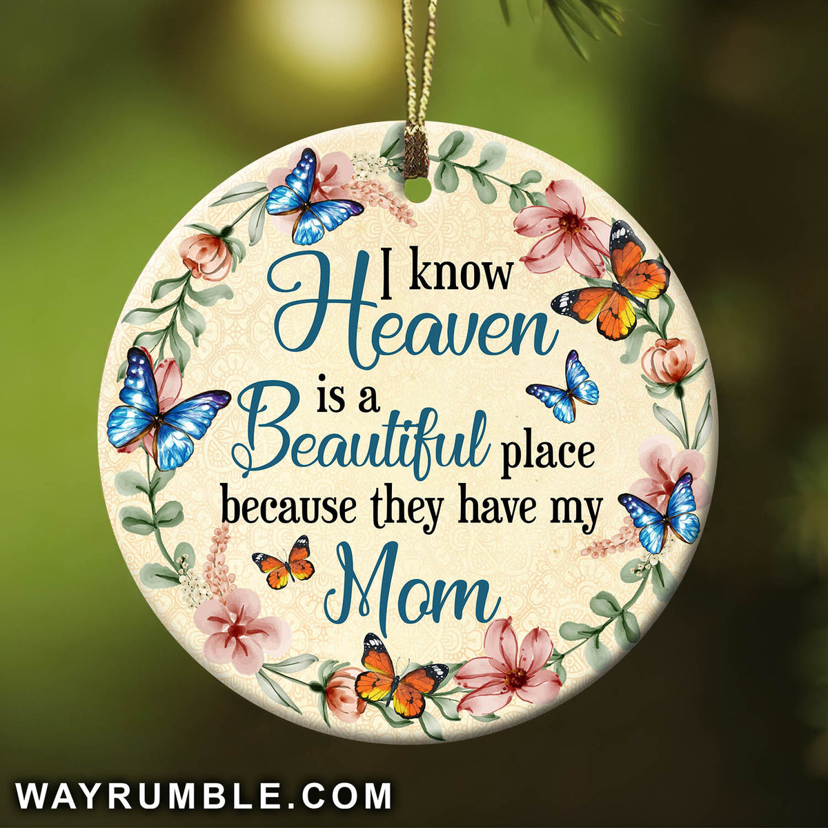 Heaven - Floral wreath - I know heaven is beautiful place because they ...