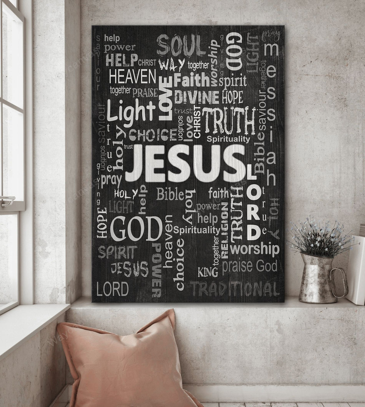 word cloud wall art